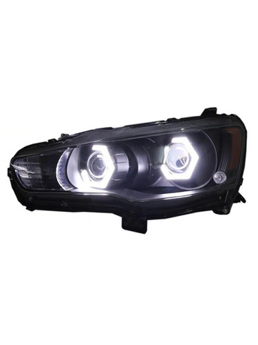 Mitsubishi Lancer LED Hexagon Headlights | SK Performance