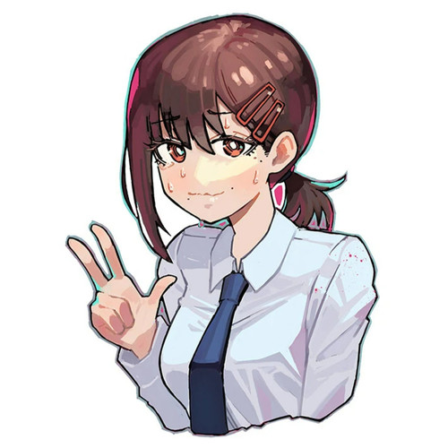 Chainsaw Man - Kobeni Peace Sign Anime Sticker | Collectors Sanctuary