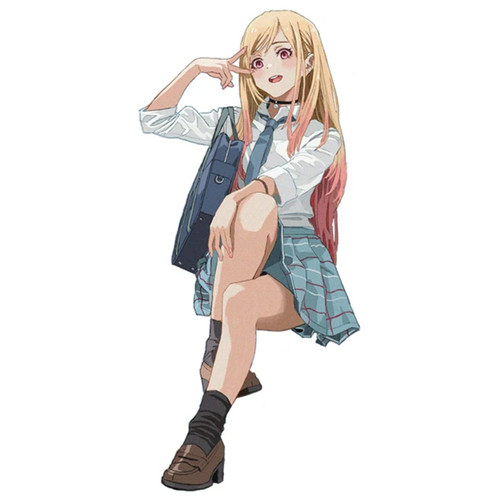 My Dress-Up Darling - Marin Kitagawa Sitting Peace Sign Anime Sticker ...