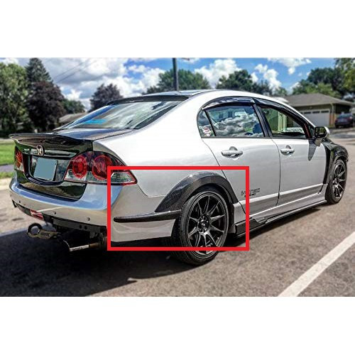 Honda Civic FD 06-11 M&M Rear Wider Fender Flares Arches Carbon Fiber ...