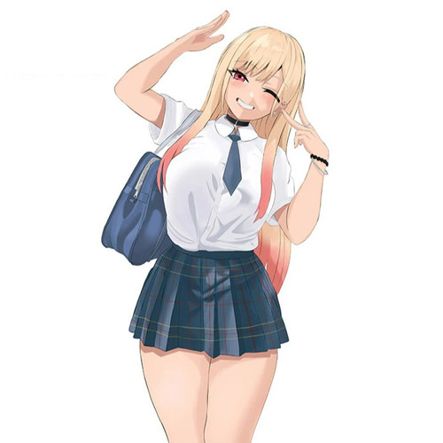 My Dress-Up Darling - Marin Kitagawa School Peace Sign Anime Sticker ...