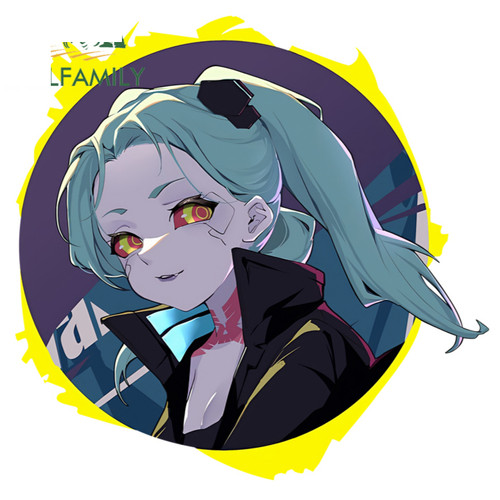 Cyberpunk: Edgerunners - Rebecca Yellow Circle Anime Sticker ...