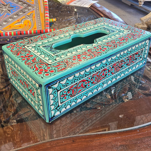 Hand Painted Tissue Box | Sheesham