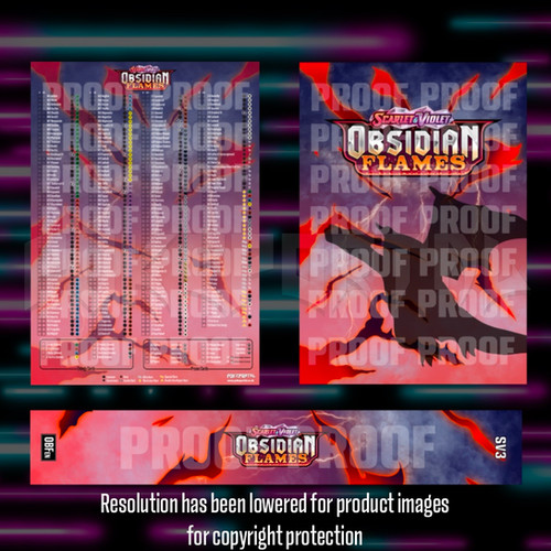 Obsidian Flames Master Set Vinyl Sticker Kit (A4) | PokéPortal
