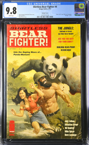 Shirtless Bear-Fighter 4 CGC 9.8 WH Variant Cover | VTG. COMICS AND TOYS