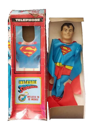 1987 Imperial Inflatable Superman 12" is mint in the box and still ...