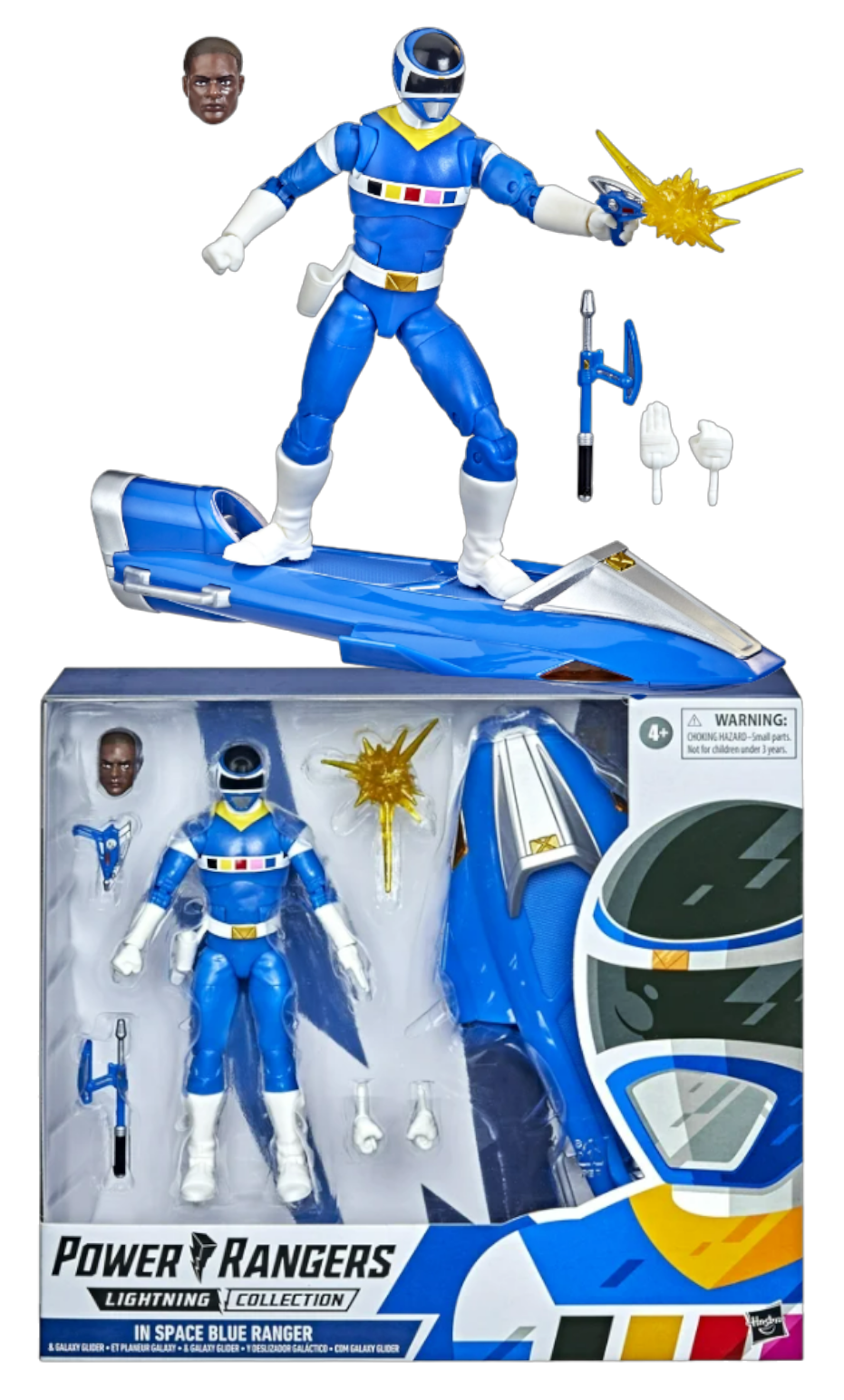 Power Rangers Lightning Collection In Space Blue Ranger & Galaxy Glider ...