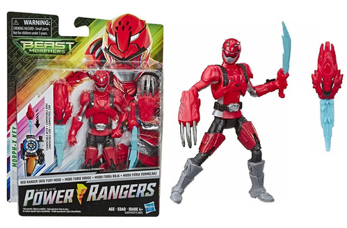 Power Rangers Beast Morphers Red Ranger Fury Mode Basic Action Figure ...