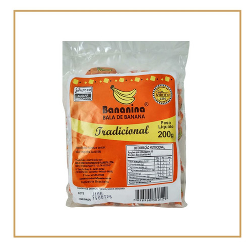 Bala de Banana Bananina Tradicional 200g | Shanti Instituto