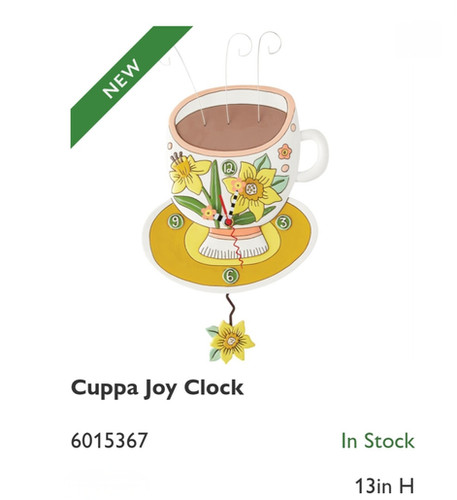 Cuppa joy clock by Allen Design | Phil's Clocks
