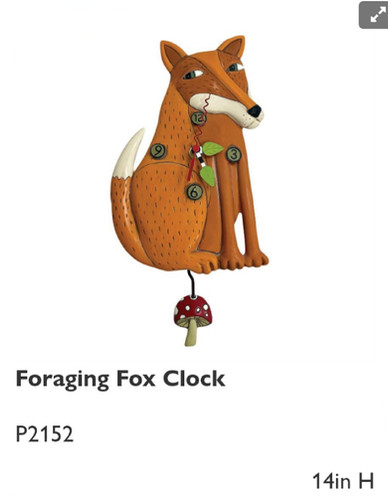 Foraging Fox clock by Allen Design | Phil's Clocks