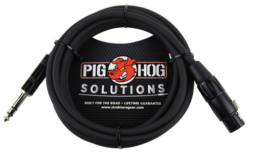 Pig Hog 1/4" TRS - XLRF Adapter Cable | Microphonic Designs