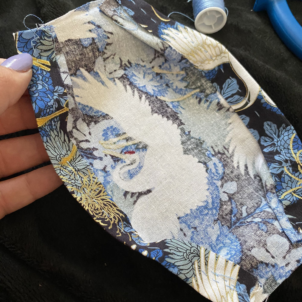 A step-by-step guide to making a face mask.