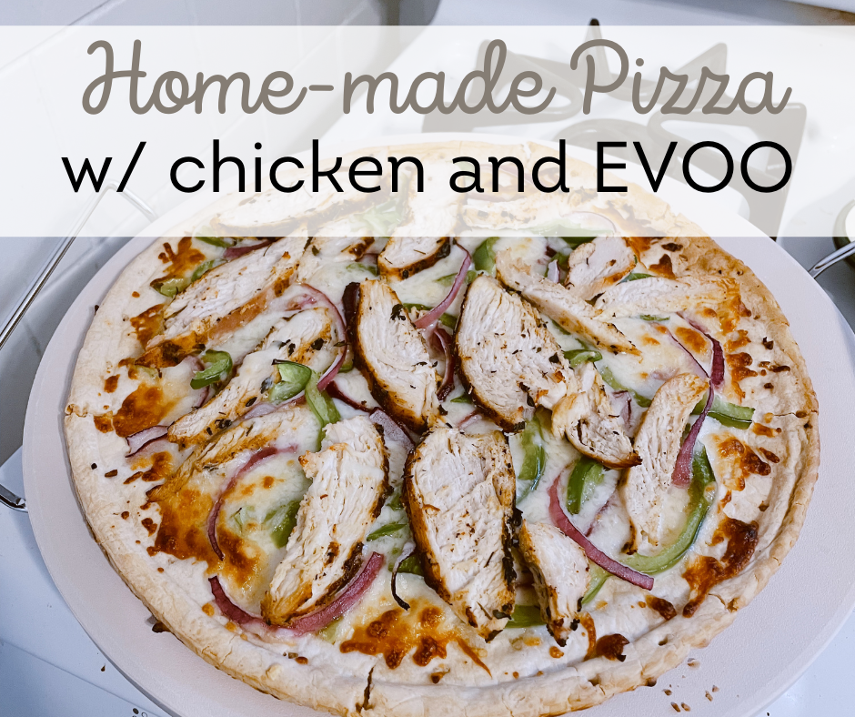 Chicken Vegetable Pizza w/ EVOO