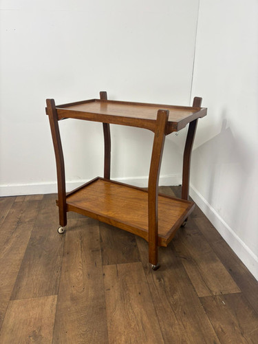 Mid Century Teak Two Tier Tea Trolley | Timeless FurnitureUK