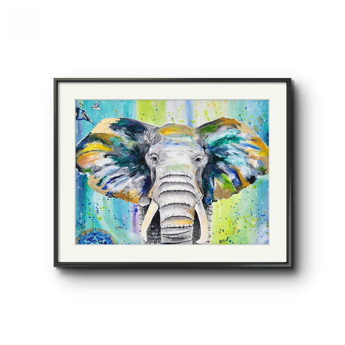Mounted Elephant 2 Print | Lucie Anne Art