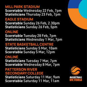BECOME A STATISTICIAN OR SCORER | Keilor Basketball