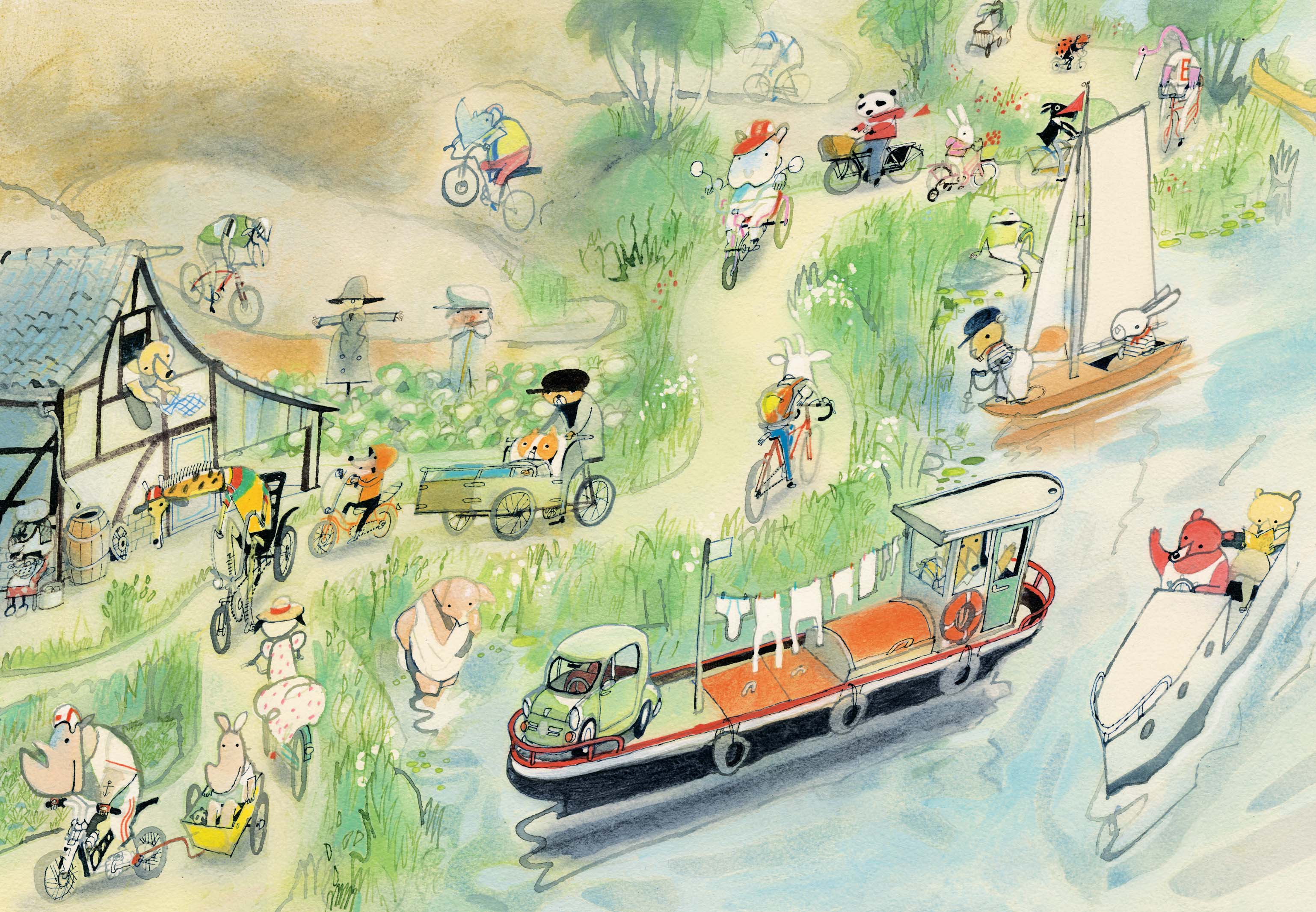 Ga toch fietsen! - Philip Hopman | Kinderboeken tekenaar