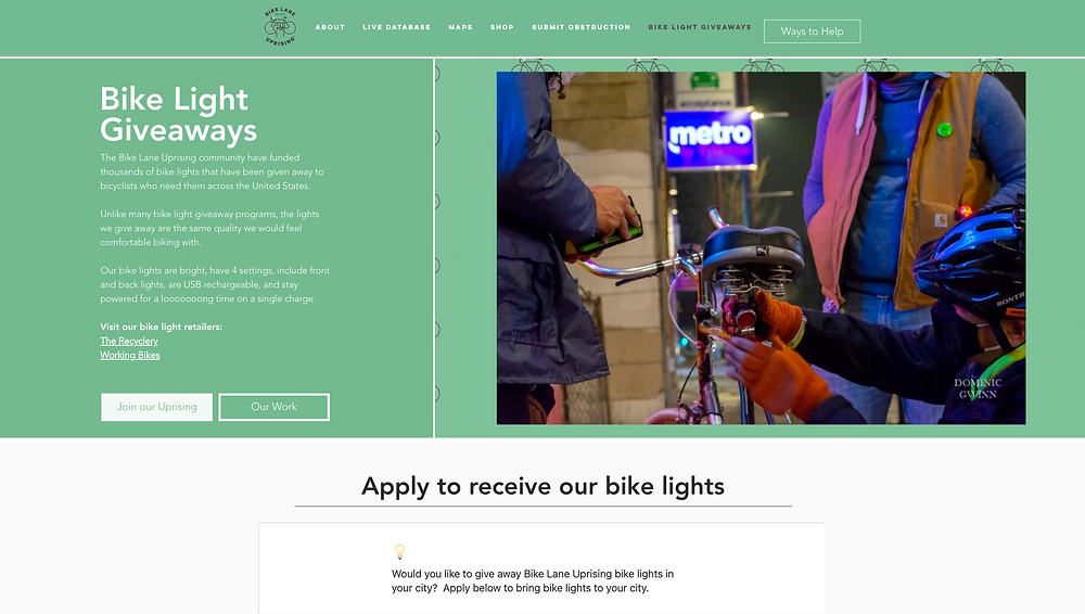 Bike Light Giveaways