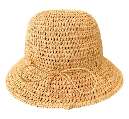 JR MACRAME STRAW BUCKET HAT