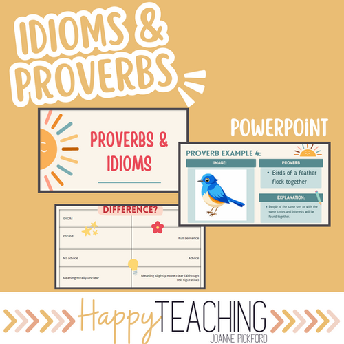 Idioms and Proverbs PowerPoint - HAPPY TEACHING | Pick a Planner