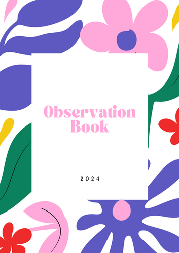 Digital Purple Floral Observation Book | Pick a Planner