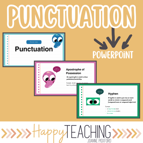Punctuation PowerPoint - HAPPY TEACHING | Pick a Planner