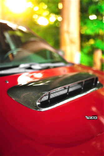 JDM STi Style Vacuum Carbon Fiber Hood Scoop | racingproductgroup