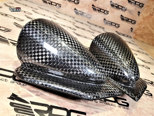 Ralliart WRC Style 12K Vacuum Plain Carbon Mirror set | racingproductgroup