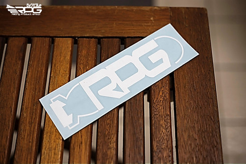 RPG Space Rocket Vinyl Sticker 18cm | racingproductgroup