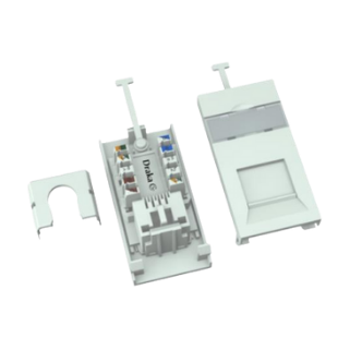Draka Cat5e Unscreened Slim Line Euro Module – White