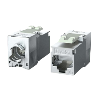 Draka Cat6a Screened Keystone Jack – Silver