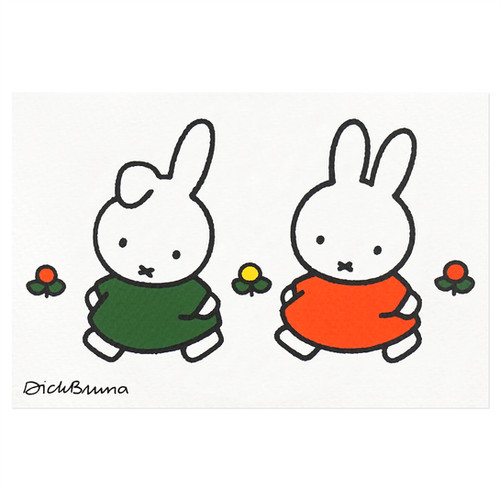 MIFFY & DAN | Miffy Silkscreen Postcard | ZEROPERZERO