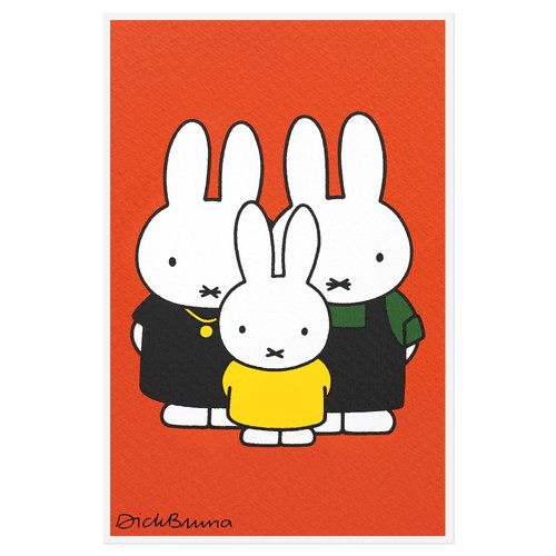 MIFFY FAMILY | Miffy Silkscreen Postcard | ZEROPERZERO