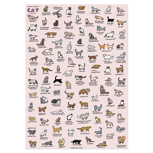 CAT DICTIONARY 2 | A3 poster | ZEROPERZERO