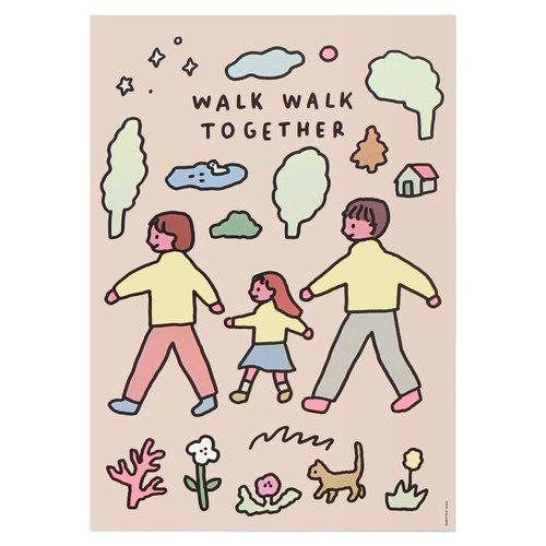 FAMILY WALK WALK | A3 poster | ZEROPERZERO