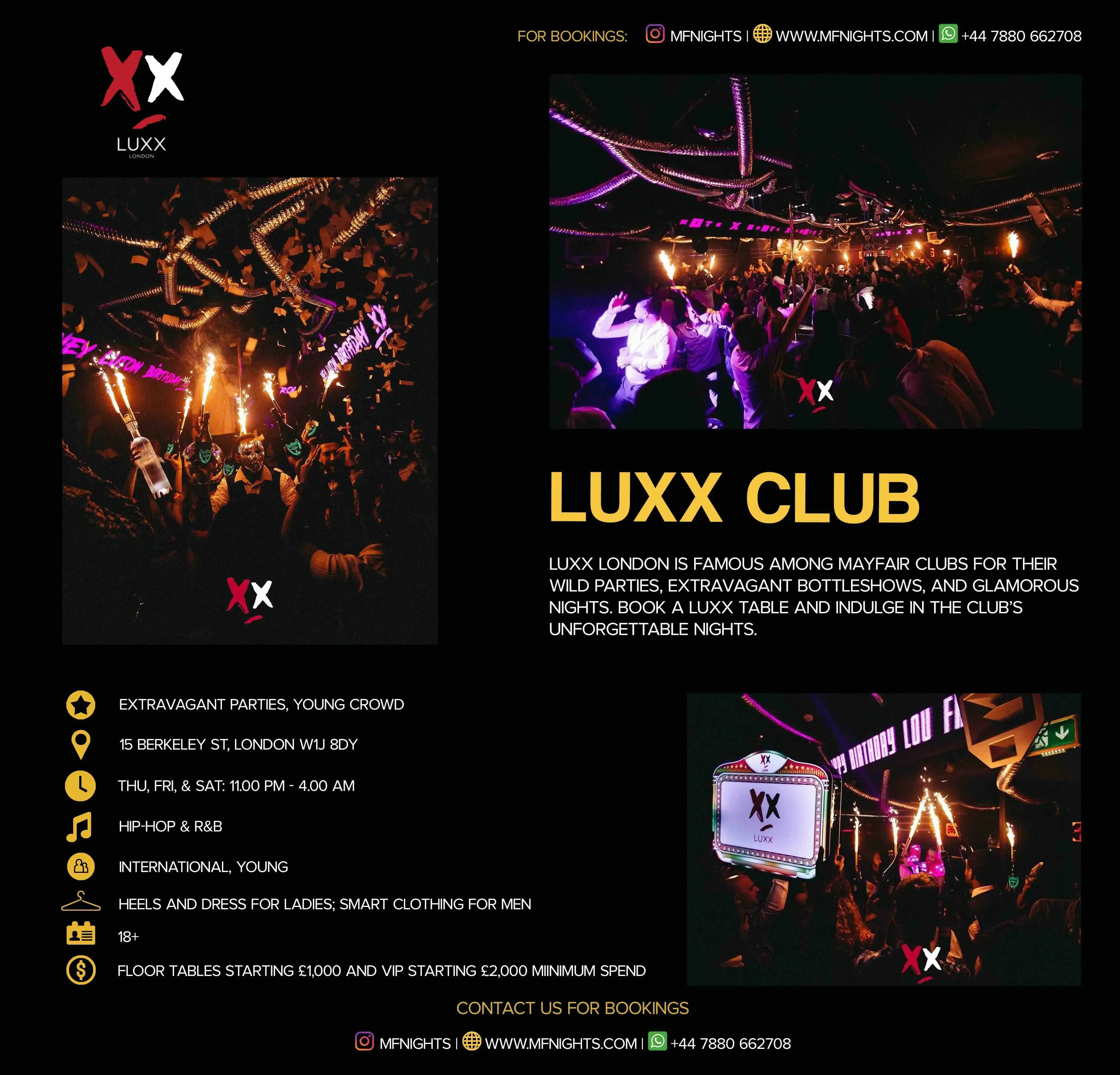 Luxx Club - A High-Class Nightclub in Mayfair, London