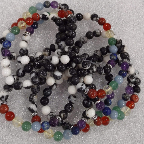 Zebra Stone Chakra Bracelet | The Crystal Fox
