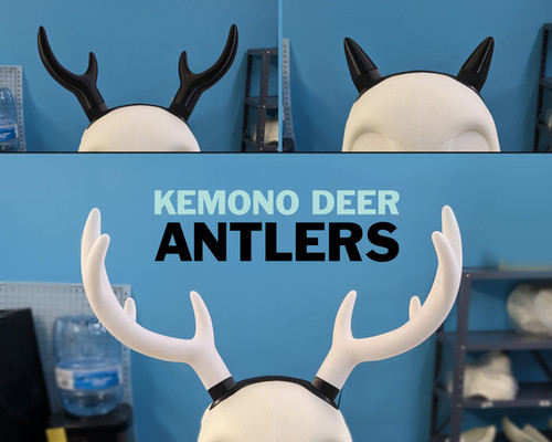 3D printed magnetic kemono deer antlers - three styles | Stuffed Panda ...