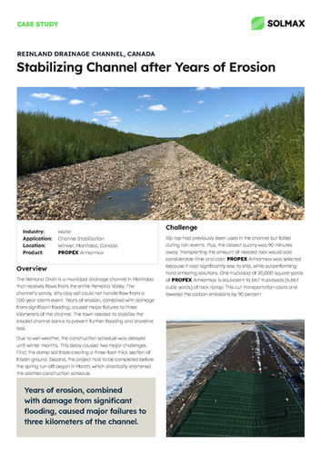 Reinland Drainage Channel Manitoba – PROPEX Armormax – Channel ...