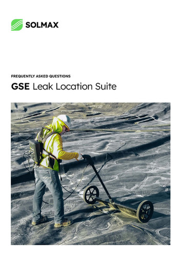 FAQs GSE Leak Location Suite brochure | SolmaxResourceCenter