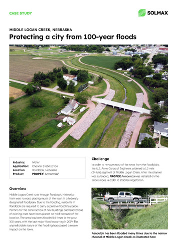 Middle Logan Creek – PROPEX Armormax – Channel Stabilization | SolmaxResourceCenter