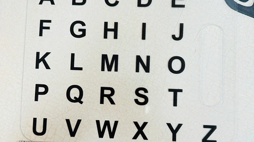 Clear Full Letter Stencil - Travel Size | Halo Soma