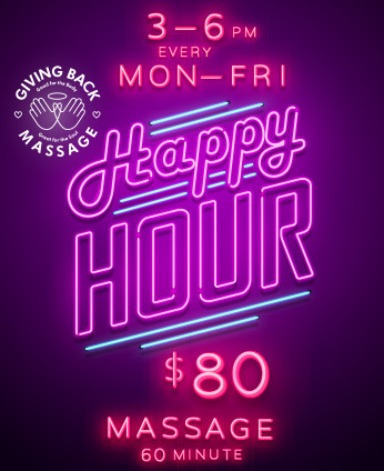 60-minute Happy Hour Massage Package | givingbackmassage