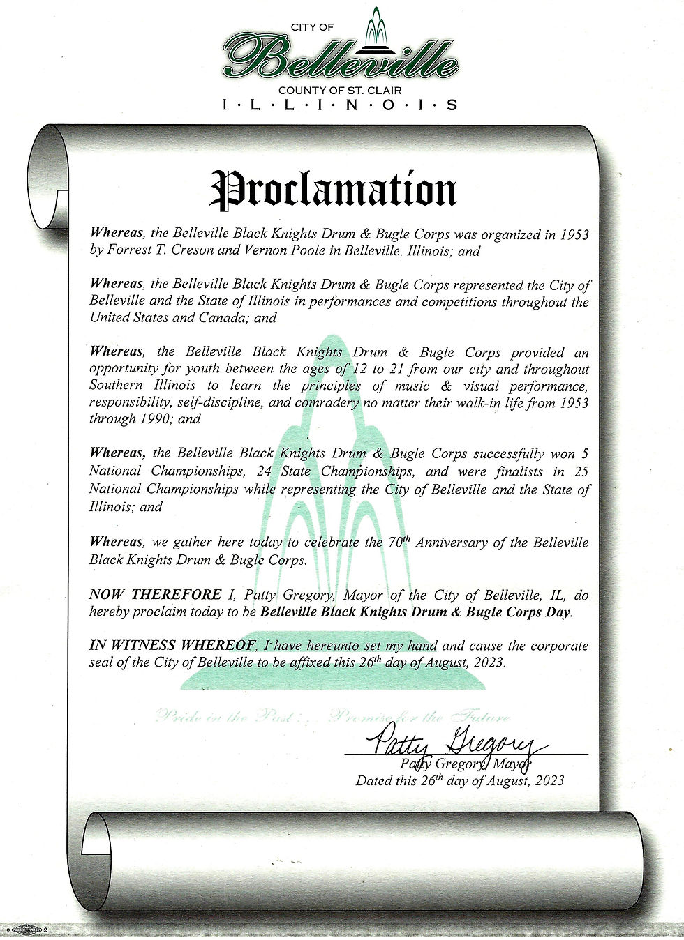 70th Anniversary Proclamations | Black Knights