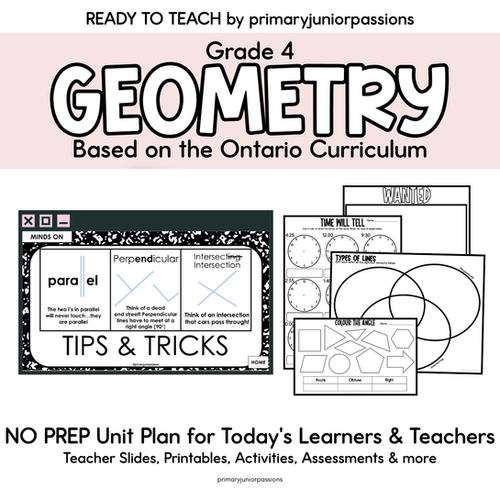 Ready to Teach | Grade 4 Geometric & Spatial Reasoning Math Unit Plan ...