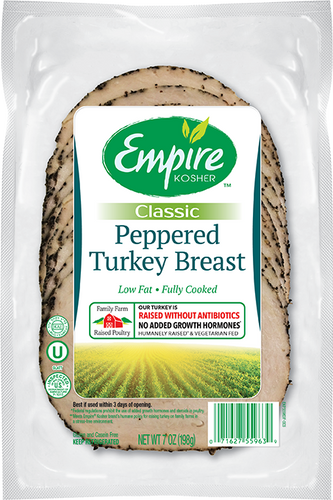 Peppered Turkey Breast - Slices | empirekosherpoultry