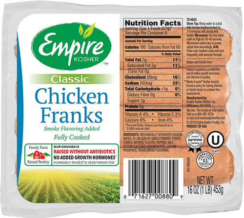 Chicken Franks | empirekosherpoultry