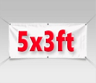 5 foot by 3 foot banner for outdoor use with full colour print | Boss ...