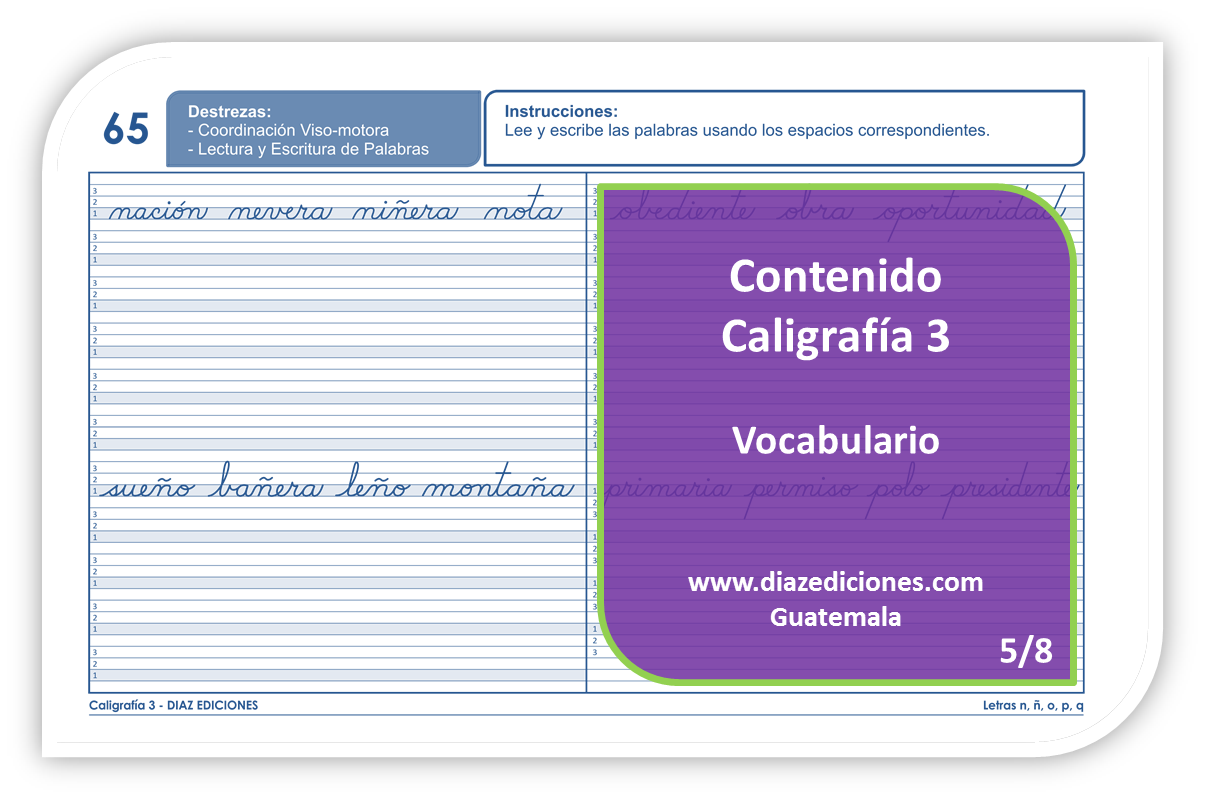 DIAZ EDICIONES - CALIGRAFÍA DEL 1 AL 6